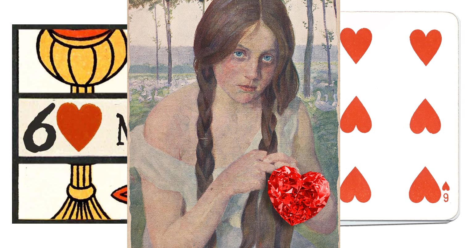 6 of Hearts meaning in Cartomancy and Tarot - ⚜️ Cardarium ⚜️